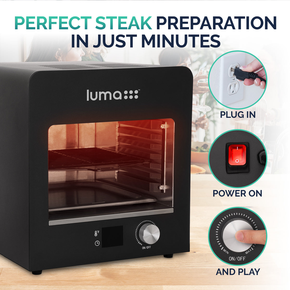 Electric Steak Grill for Smokeless Indoor Grilling | Luma – Newair