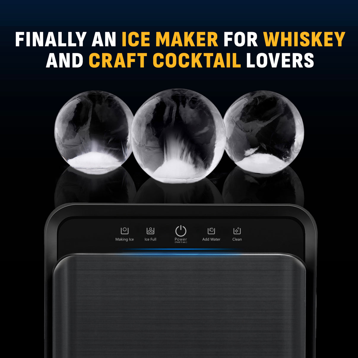 Newair® Countertop Whiskey Ice Ball Maker 32 Ice Spheres / 24 Hours